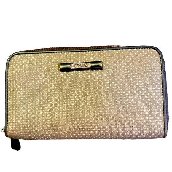 Tous | Bags | Tous Continental Coated Canvas Signature Wallet | Poshmark